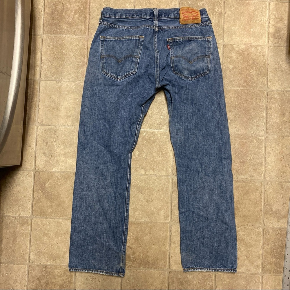 Levi’s 501 Jeans 33x30 Measurements Blue Denim - Gem